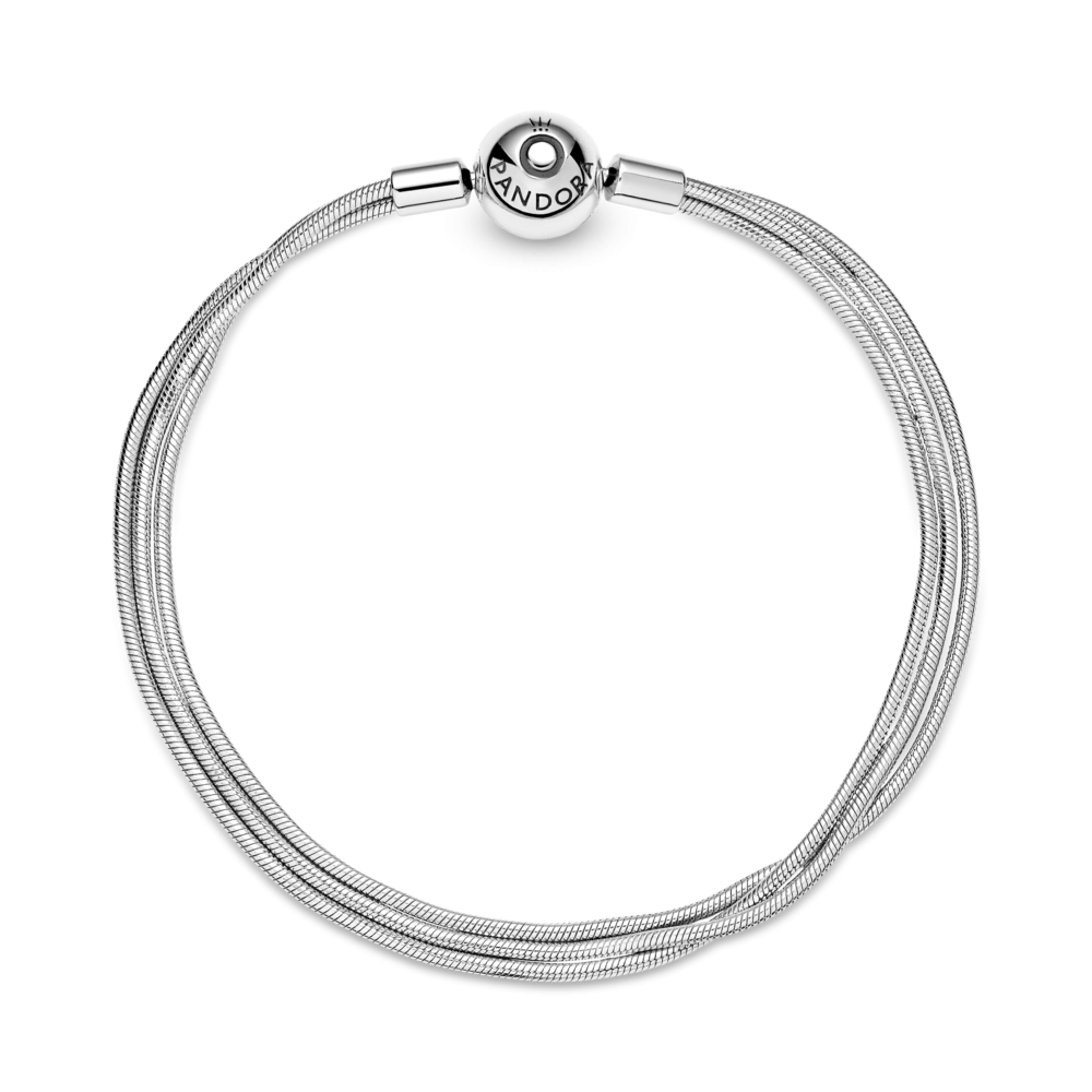 Bransoletka wężykowa Pandora Moments z wieloma pasmami 599338C00-17 ...